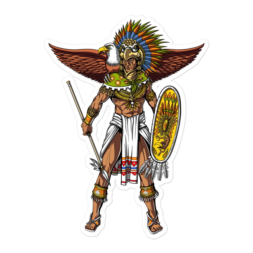 Aztec Eagle Warrior Stickers Aztec Mythology Decals Native - Etsy