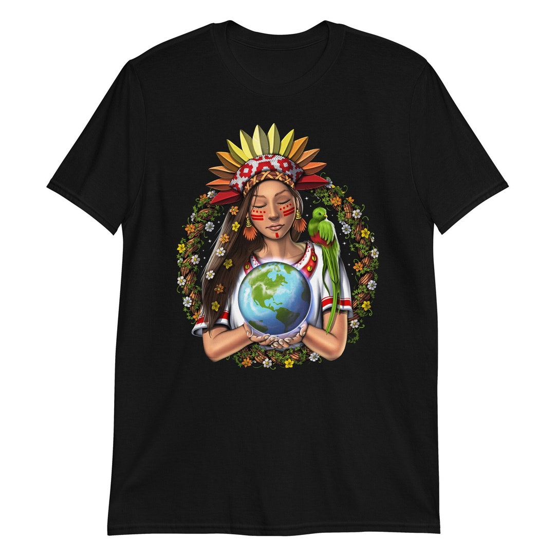 Aztec Goddess T-shirt, Aztec Warrior Shirt, Aztec Mythology Gods Tee ...