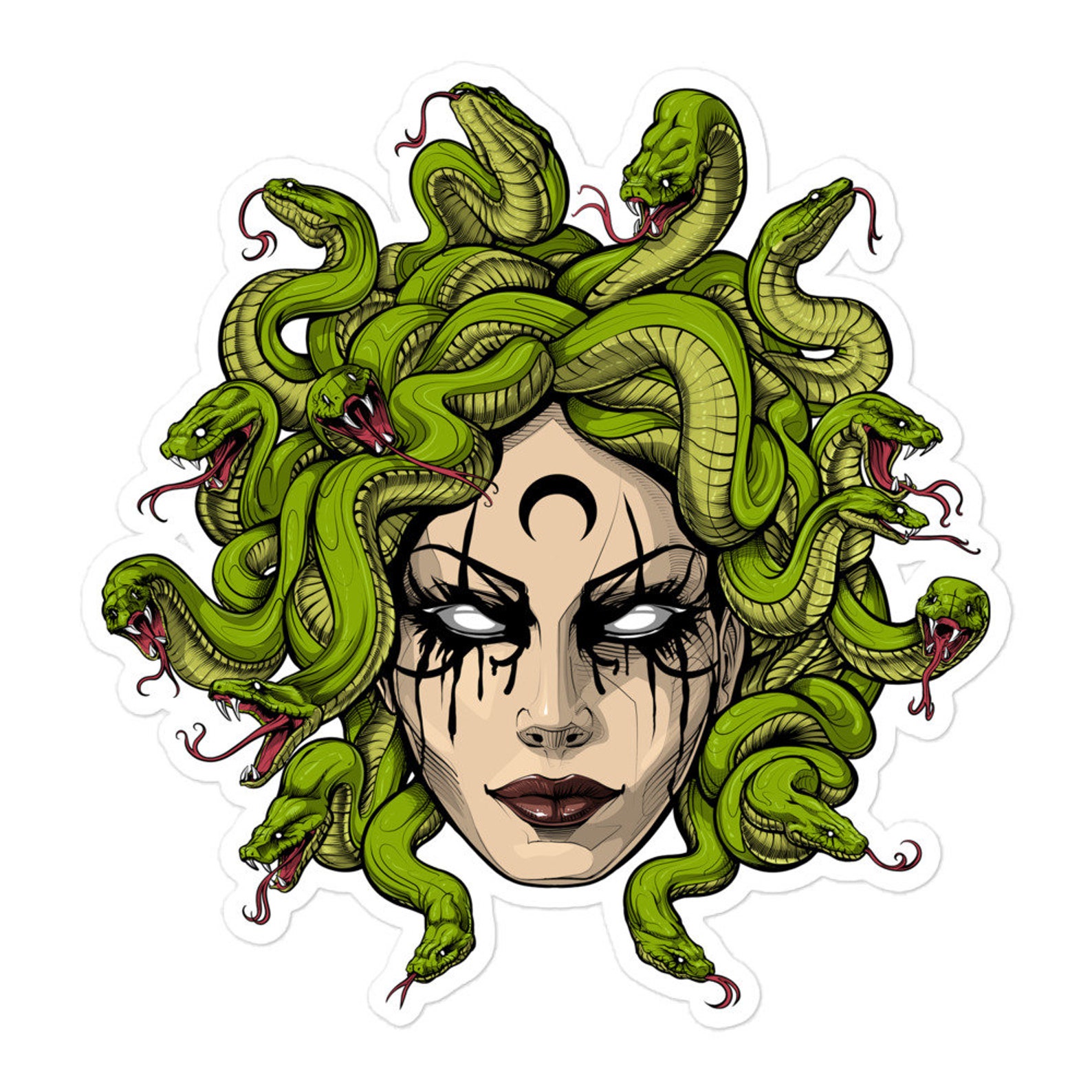 Greek Goddess Medusa Sticker Medusa Snakes Stickers Greek - Etsy