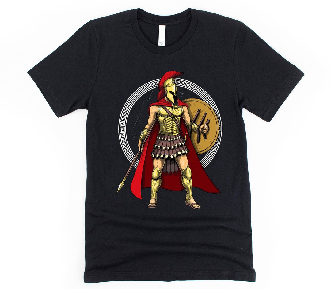 Spartan Warrior T-shirt Ancient Greek Tee Spartan Fighter Shirt Roman ...