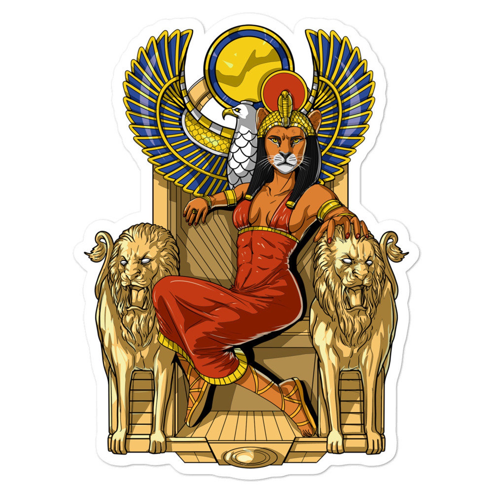 Egyptian Goddess Sekhmet Sticker Ancient Egyptian Queen - Etsy