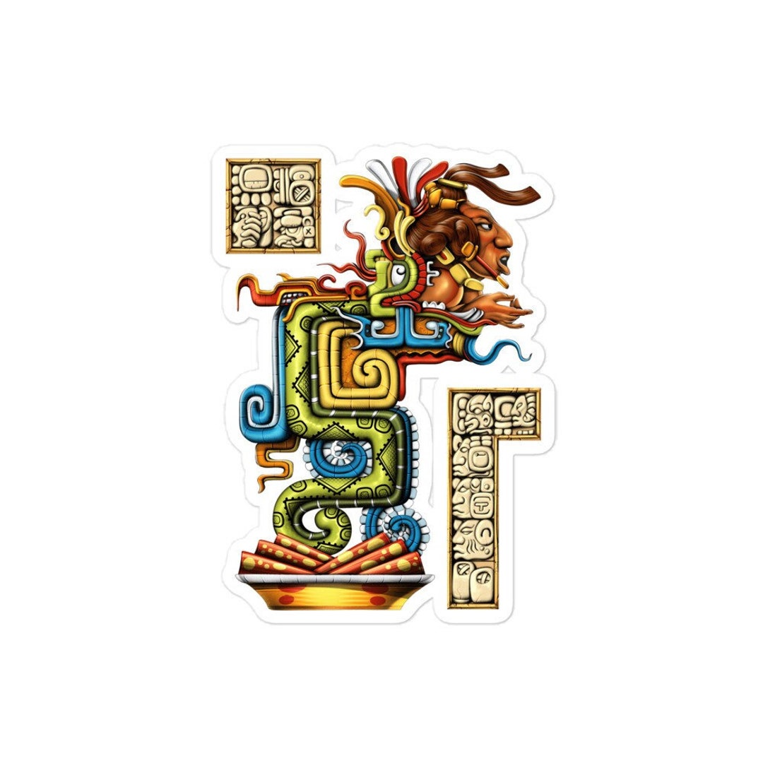 Mayan God Quetzalcoatl Sticker, Ancient Maya Civilization Decal, Aztec ...