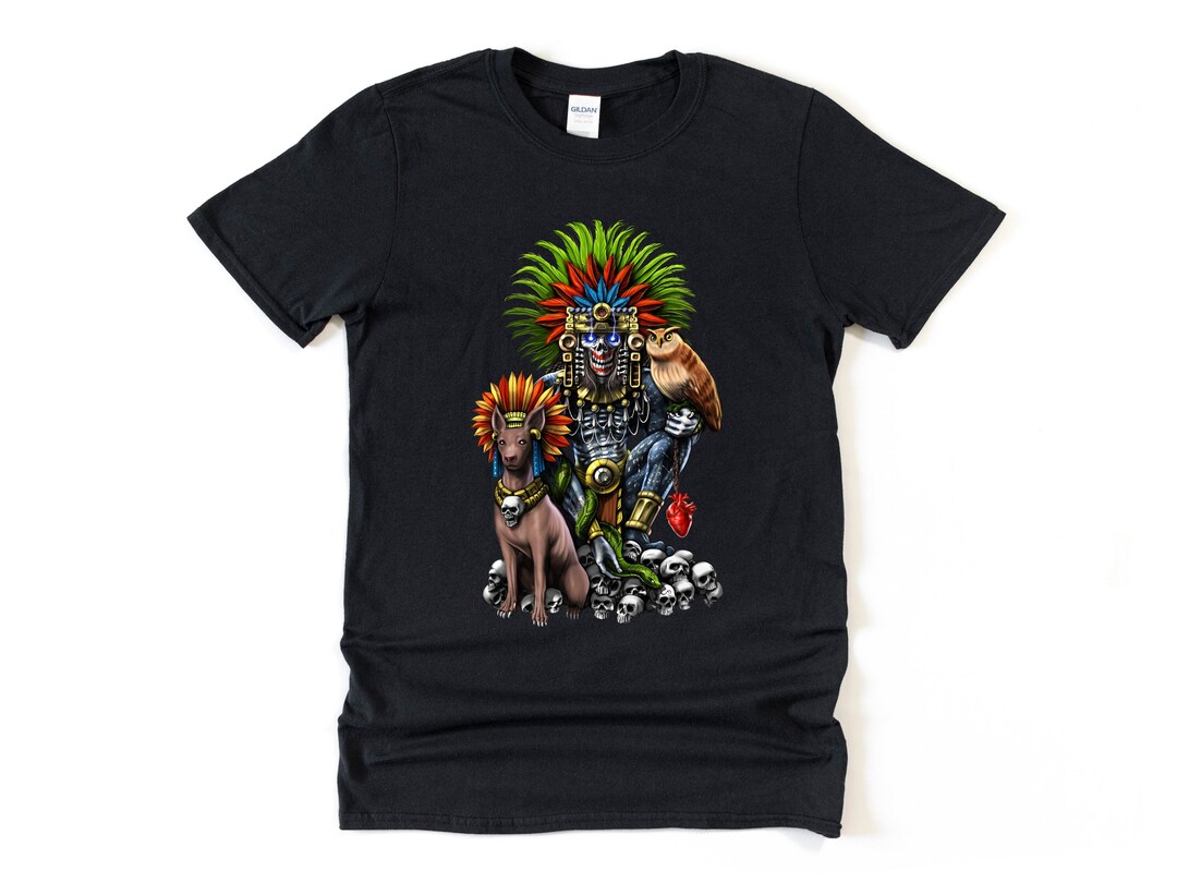 Aztec God Mictlantecuhtli T-shirt, Aztec Mythology Shirt, Mayan Gods ...