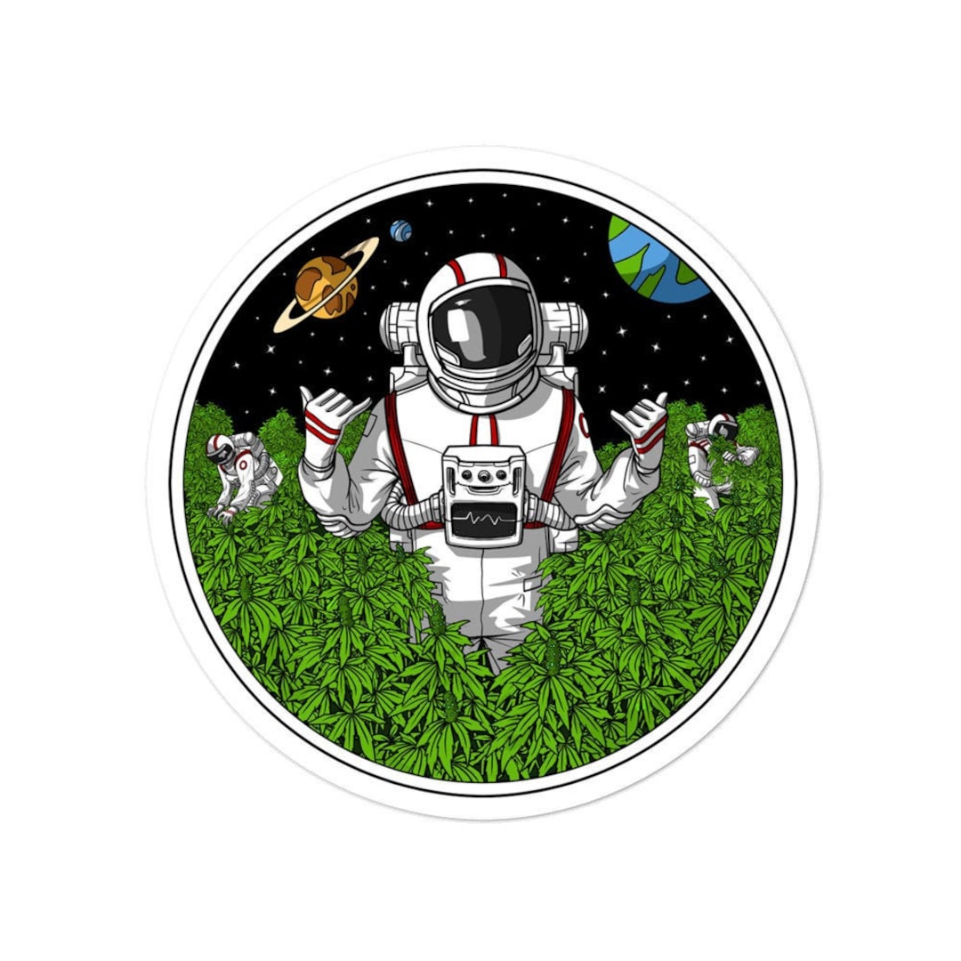 Astronaut In Space With Weed