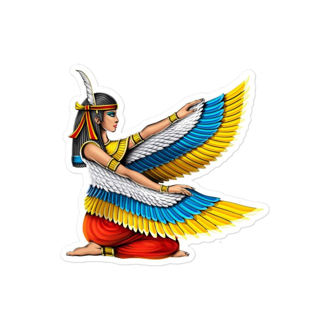 Egyptian Goddess Maat Sticker, Egyptian Mythology Sticker, Goddess Isis ...