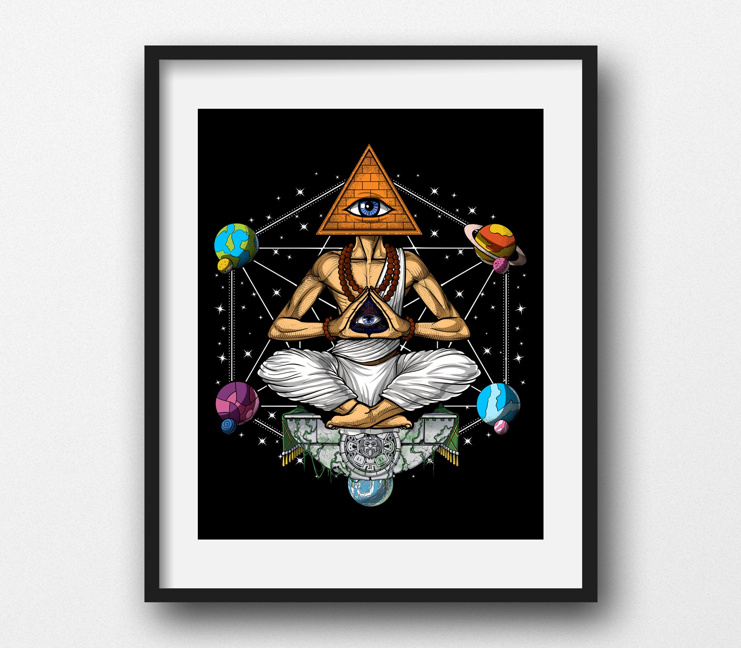 All Seeing Eye Pyramid Art