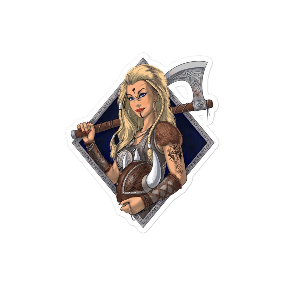 Norse Viking Warrior Sticker - Nordic Mythology Stickers - Scandinavian ...