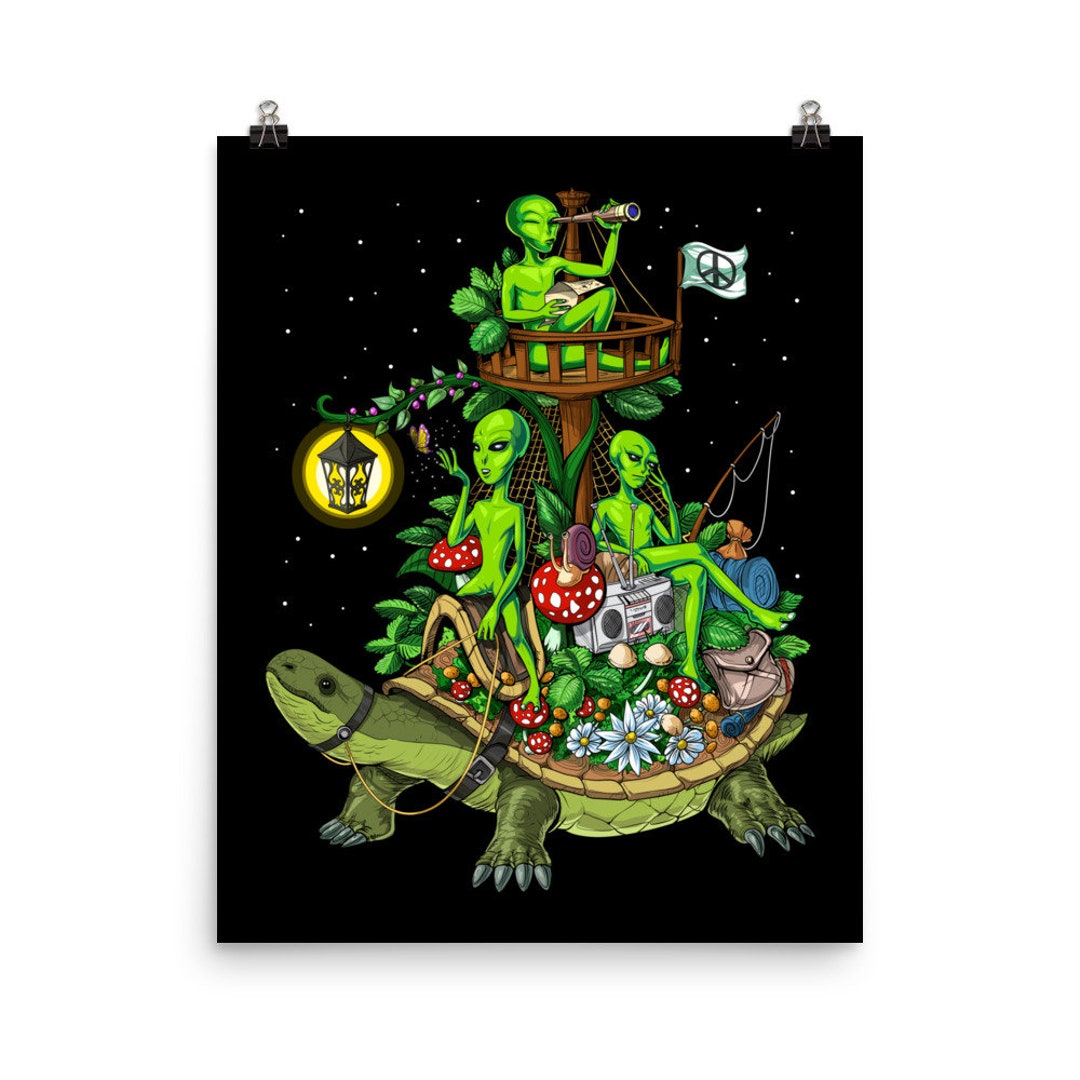 Funny Aliens Poster, Aliens Wall Decor, Aliens Art Print, Space Aliens ...