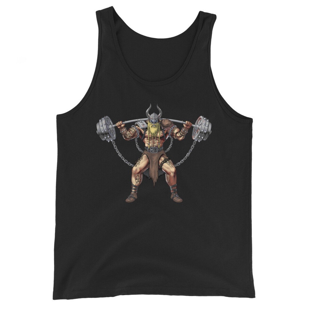 Viking Warrior Bodybuilder Mens Tank Top, Bodybuilding Weightlifting ...