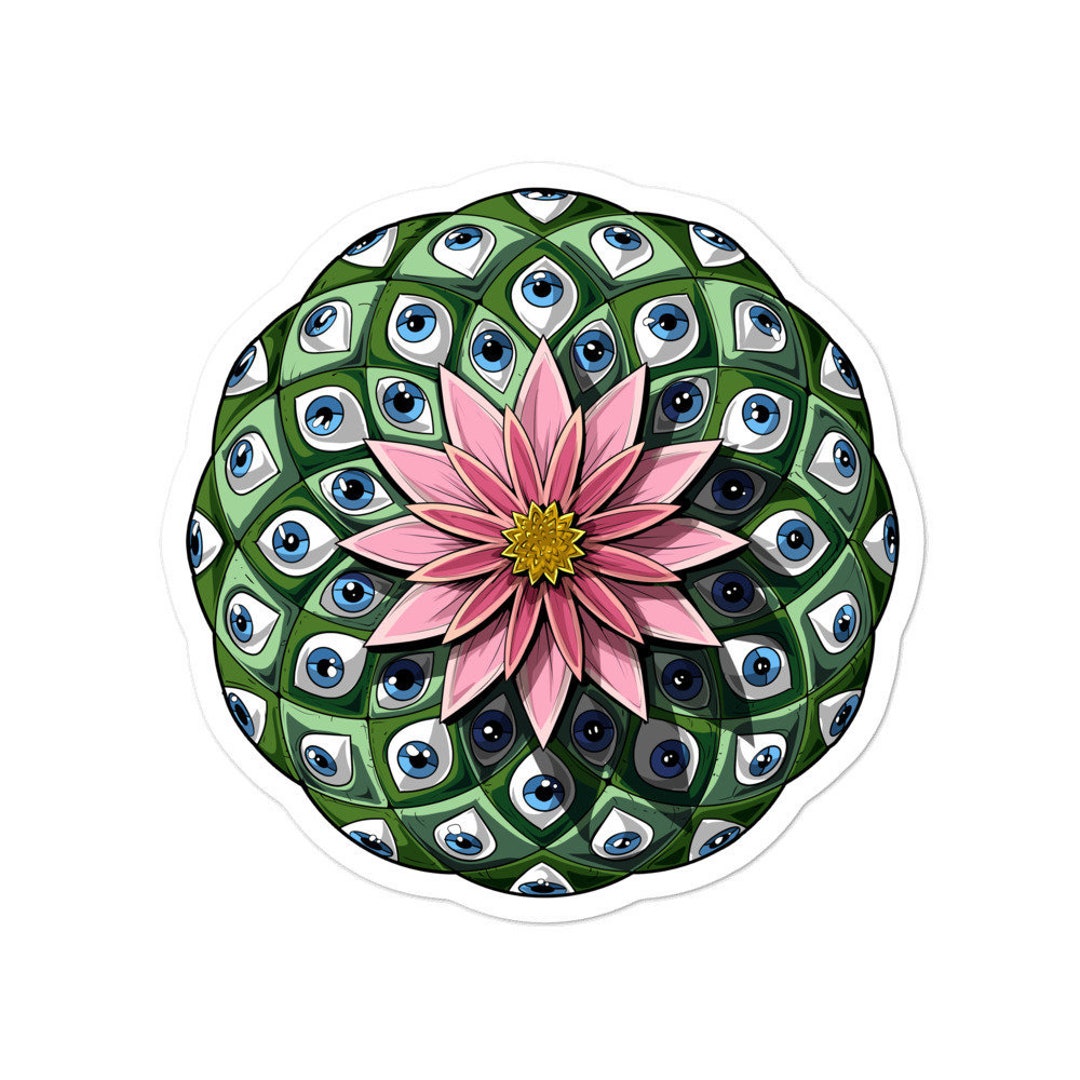 Psychedelic Peyote Cactus Sticker - Trippy Peyote Decals - Peyote Gifts ...