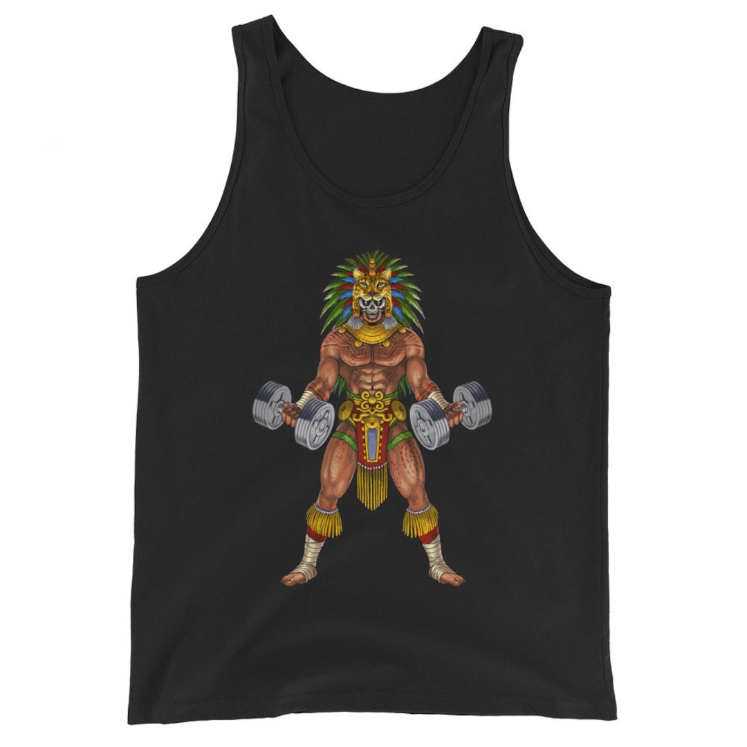 Aztec Jaguar Warrior Bodybuilder Mens Tank Top, Bodybuilding ...