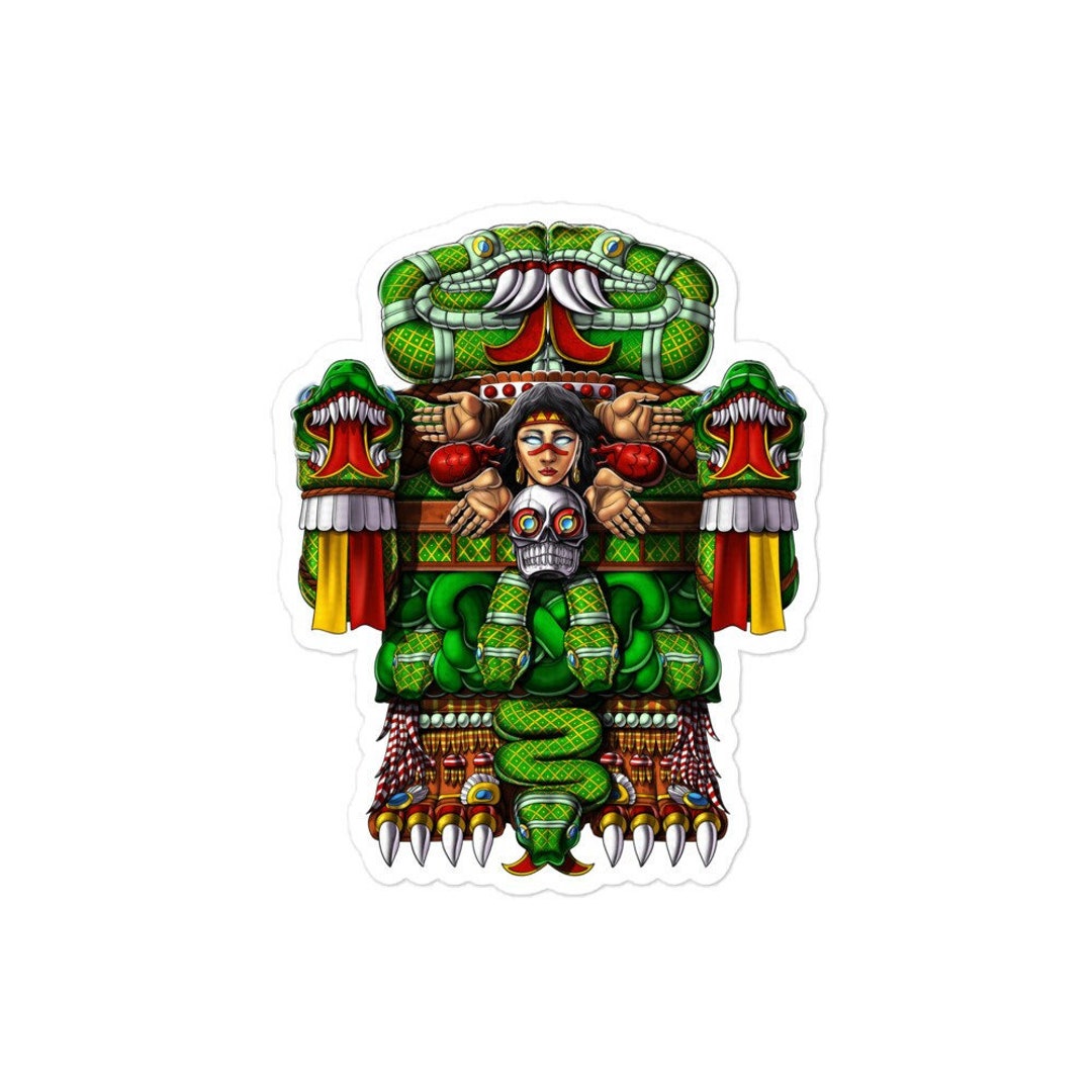 Aztec Goddess Sticker, Coatlicue Sticker, Aztec Mythology Stickers ...