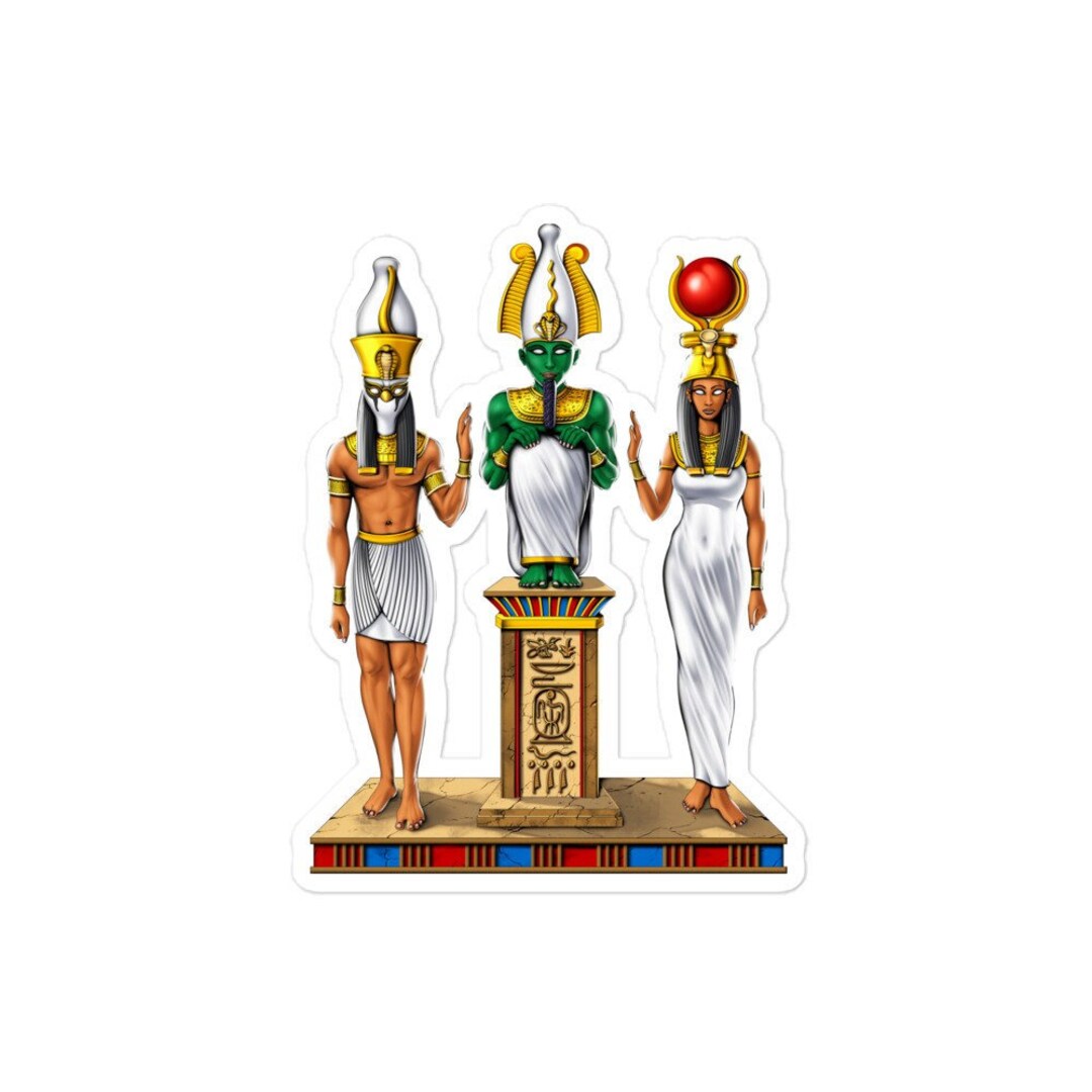 Egyptian Trinity Sticker, Ancient Egyptian Mythology Decal, Goddess ...