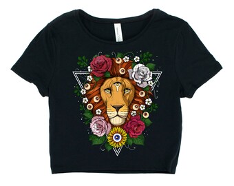Lion Crop Top Shirt - Etsy