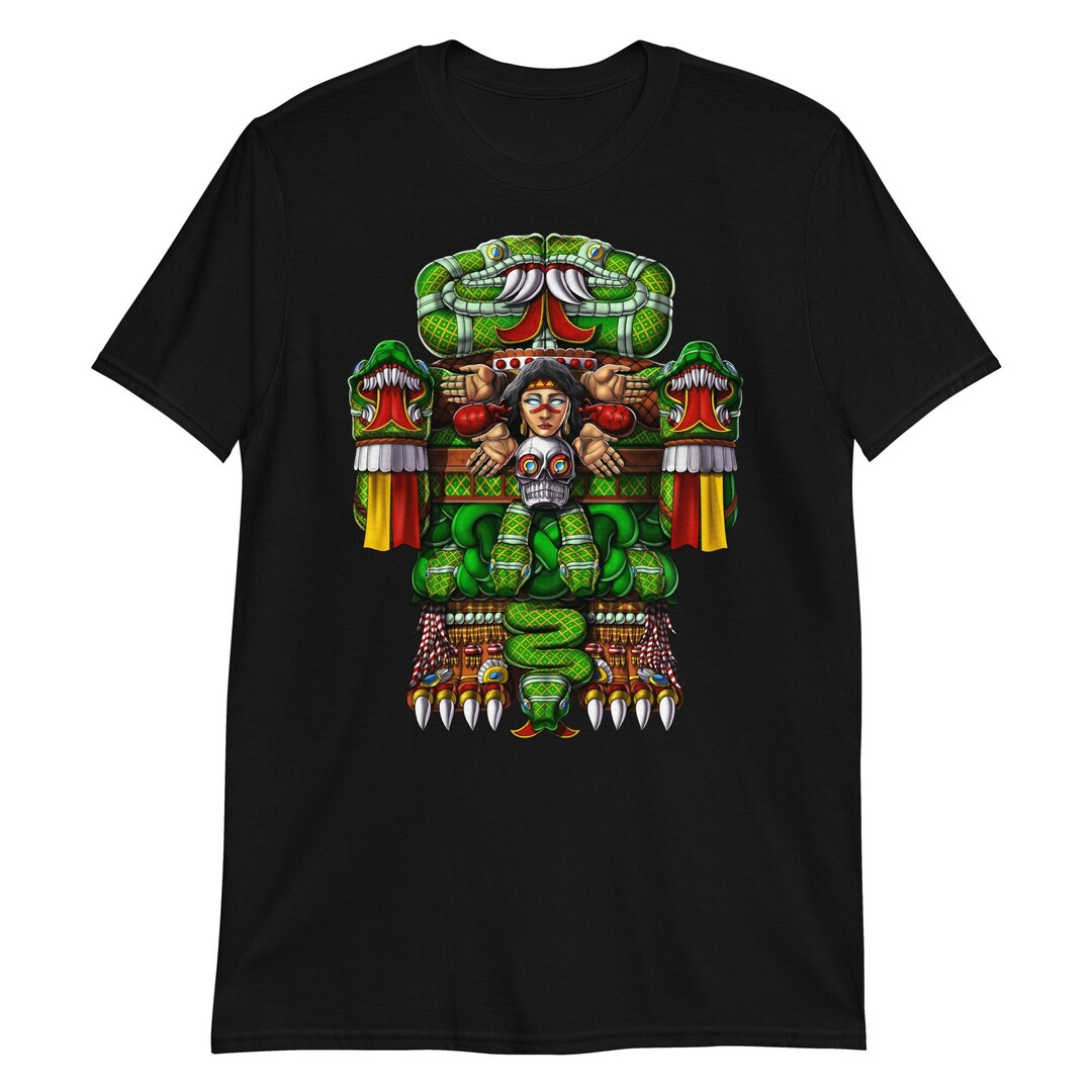 Aztec Goddess Coatlicue T-shirt, Aztec Mythology Shirt, Aztec Gods Tee ...