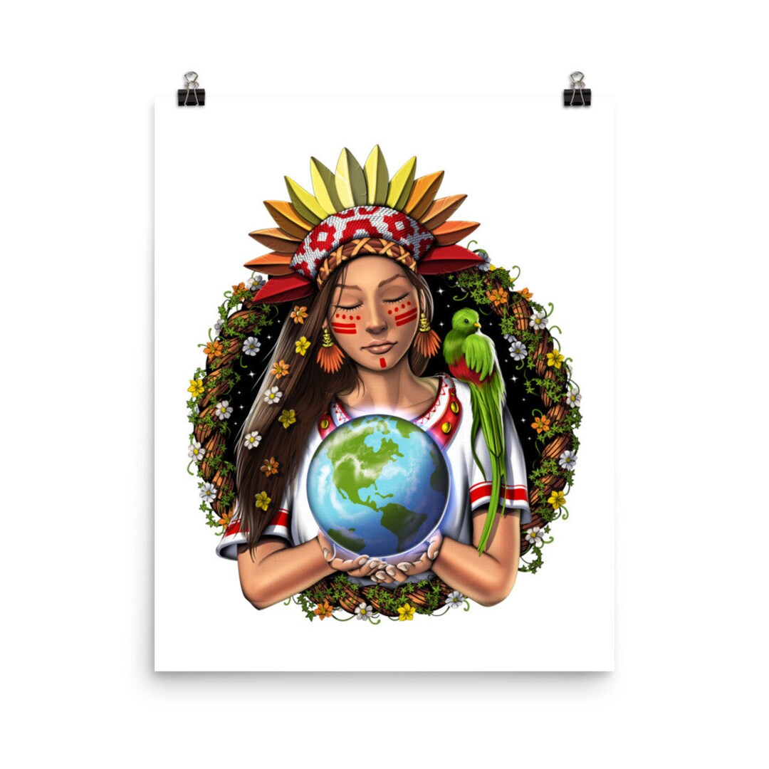 Aztec Goddess Poster, Aztec Warrior Art Print, Aztec Mythology Poster ...