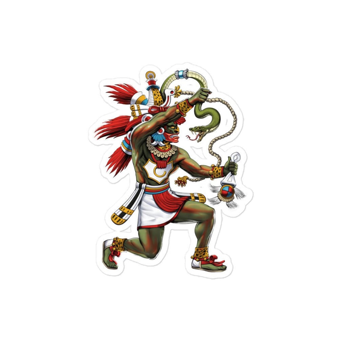 Quetzalcoatl Aztec God Sticker, Aztec Mythology Stickers, Ancient Mayan ...