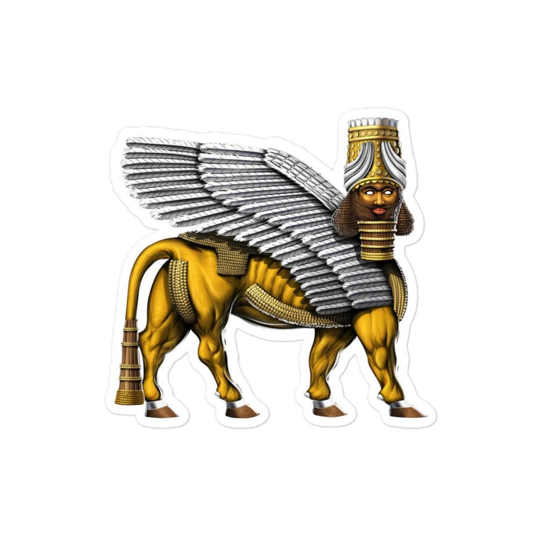 Lamassu Sumerian Mythology God Stickers, Anunnaki Sticker, Babylonian ...