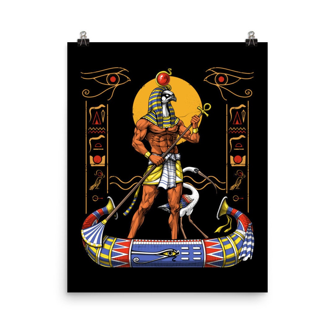 Egyptian God Ra Poster - Eye of Horus Wall Decor - Ancient Egypt ...