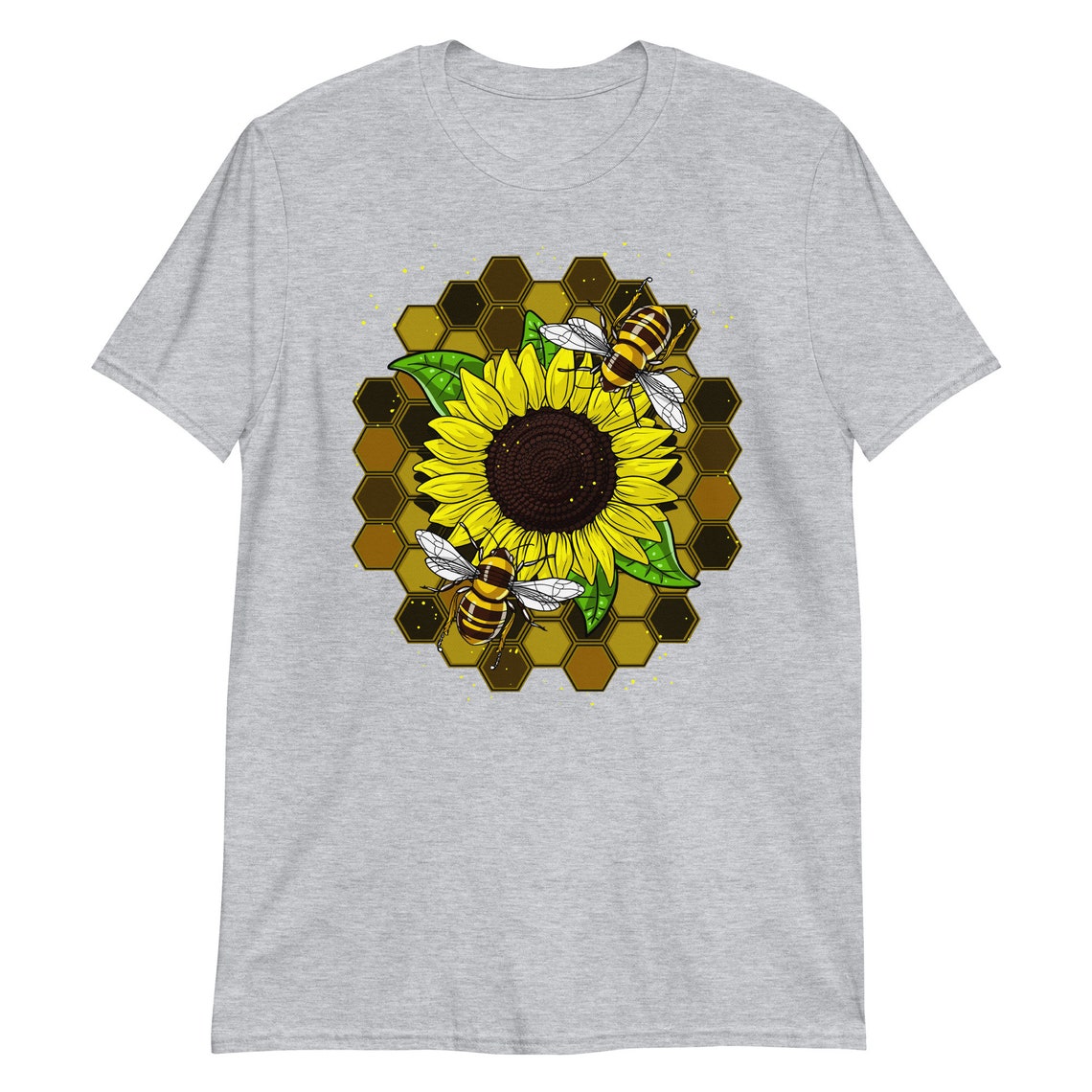 Sunflower Bee T-shirt, Beekeeping Tee, Apiarist Clothes, Floral Shirt ...