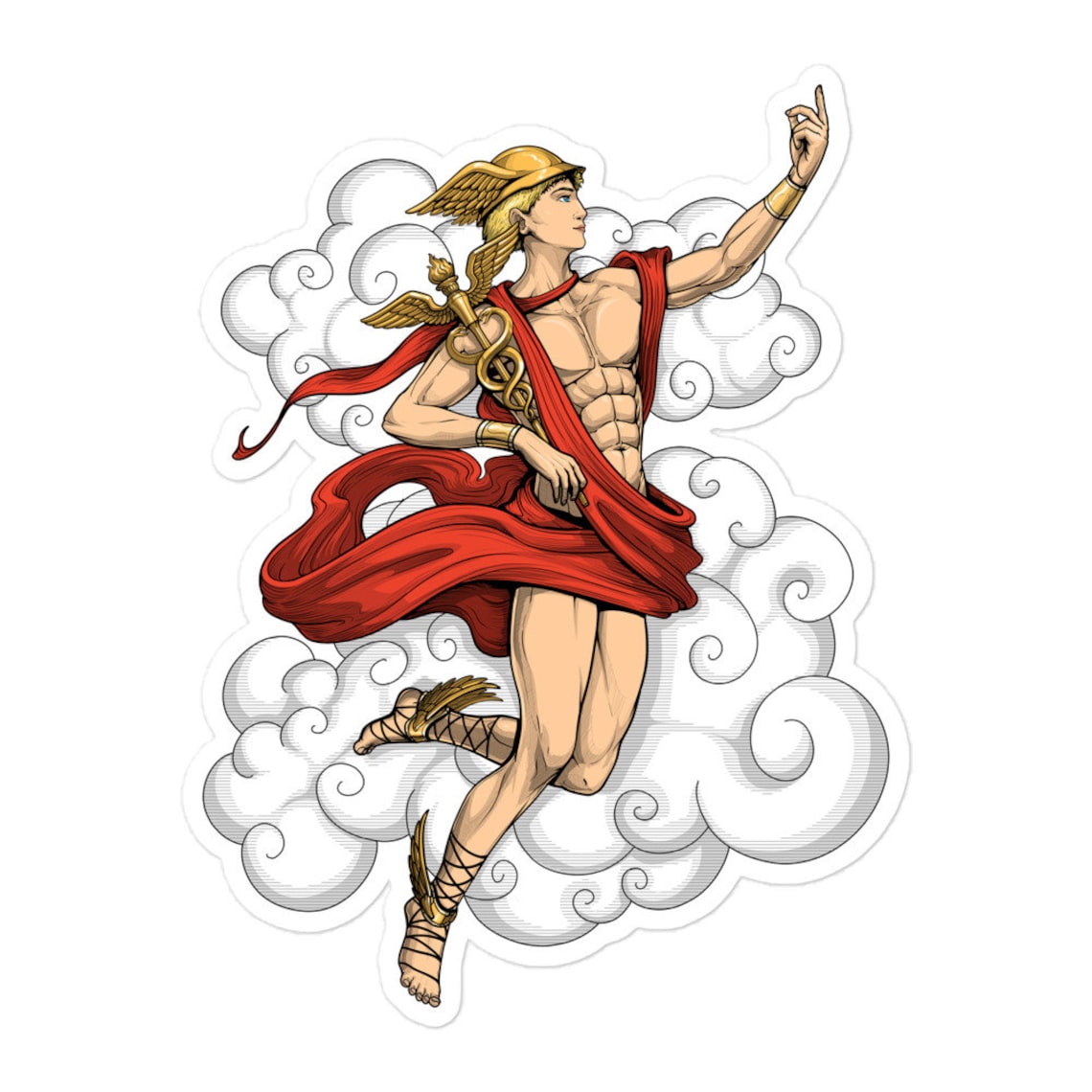 Hermes Greek God Messenger Sticker Ancient Greek Mythology - Etsy