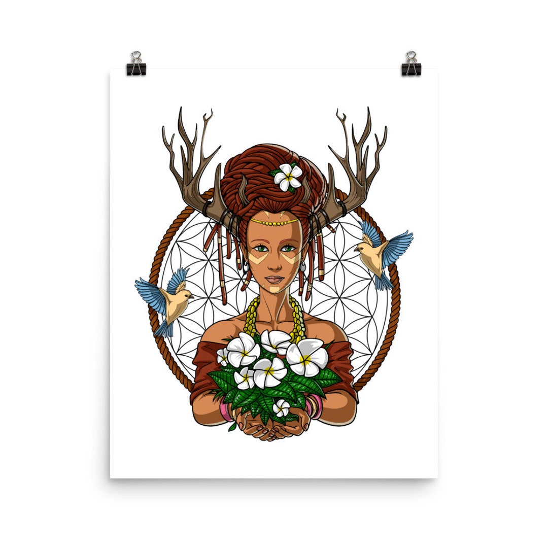 Forest Shaman Canvas Poster Ayahuasca Spirit Wall Decor - Etsy