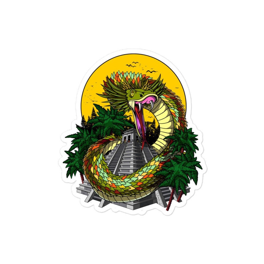 Aztec God Quetzalcoatl Sticker - Ancient Aztec Mythology Stickers ...