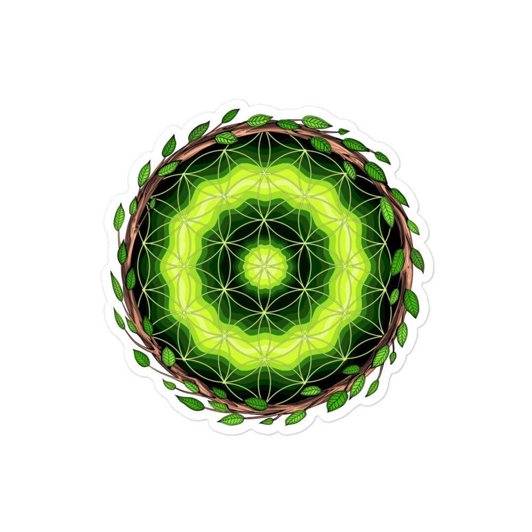 Psychedelic Sticker, Sacred Geometry Sticker, Flower of Life Stickers ...