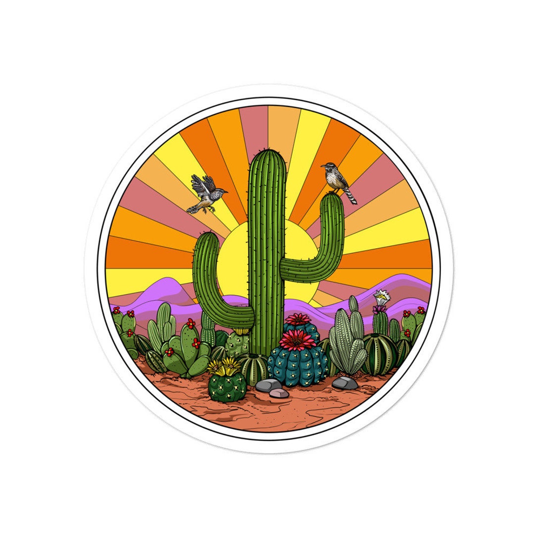 Peyote Cactus Desert Sticker - Psychedelic Cactus Sticker - Cactus ...