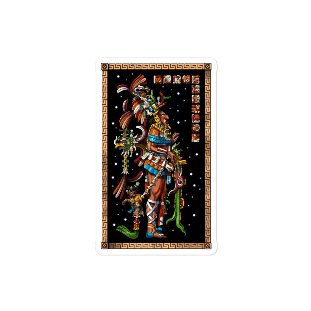 Mayan King Chan Bahlum Sticker - Ancient Maya Civilization Sticker ...