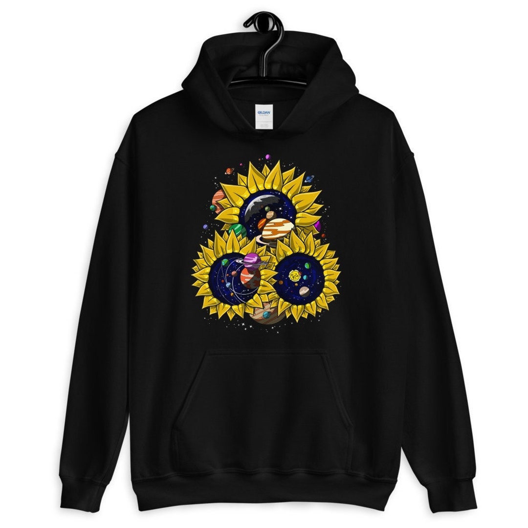 Psychedelic Sunflowers Hoodie - Psychedelic Hippie Sweatshirt ...