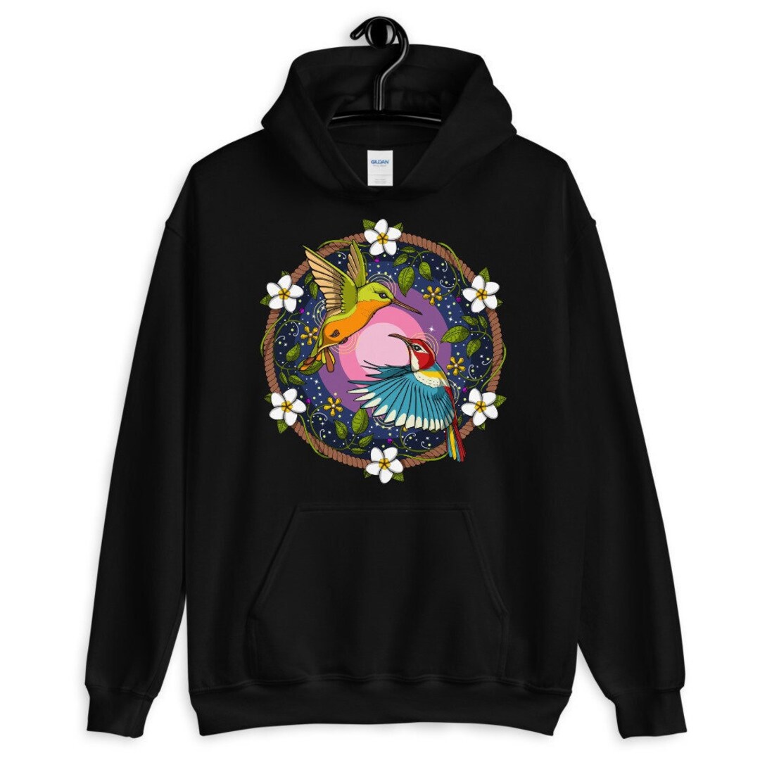 Hummingbirds Hoodie - Colibri Birds Hoodie - Colibri Birds Floral ...