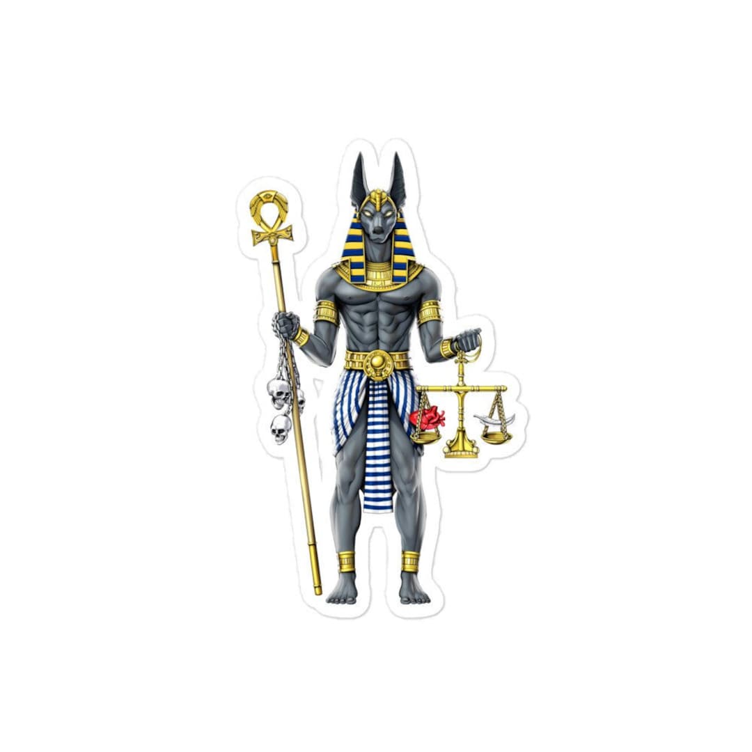 Anubis Egyptian God Sticker, Egyptian Mythology Sticker, Ancient Egypt ...