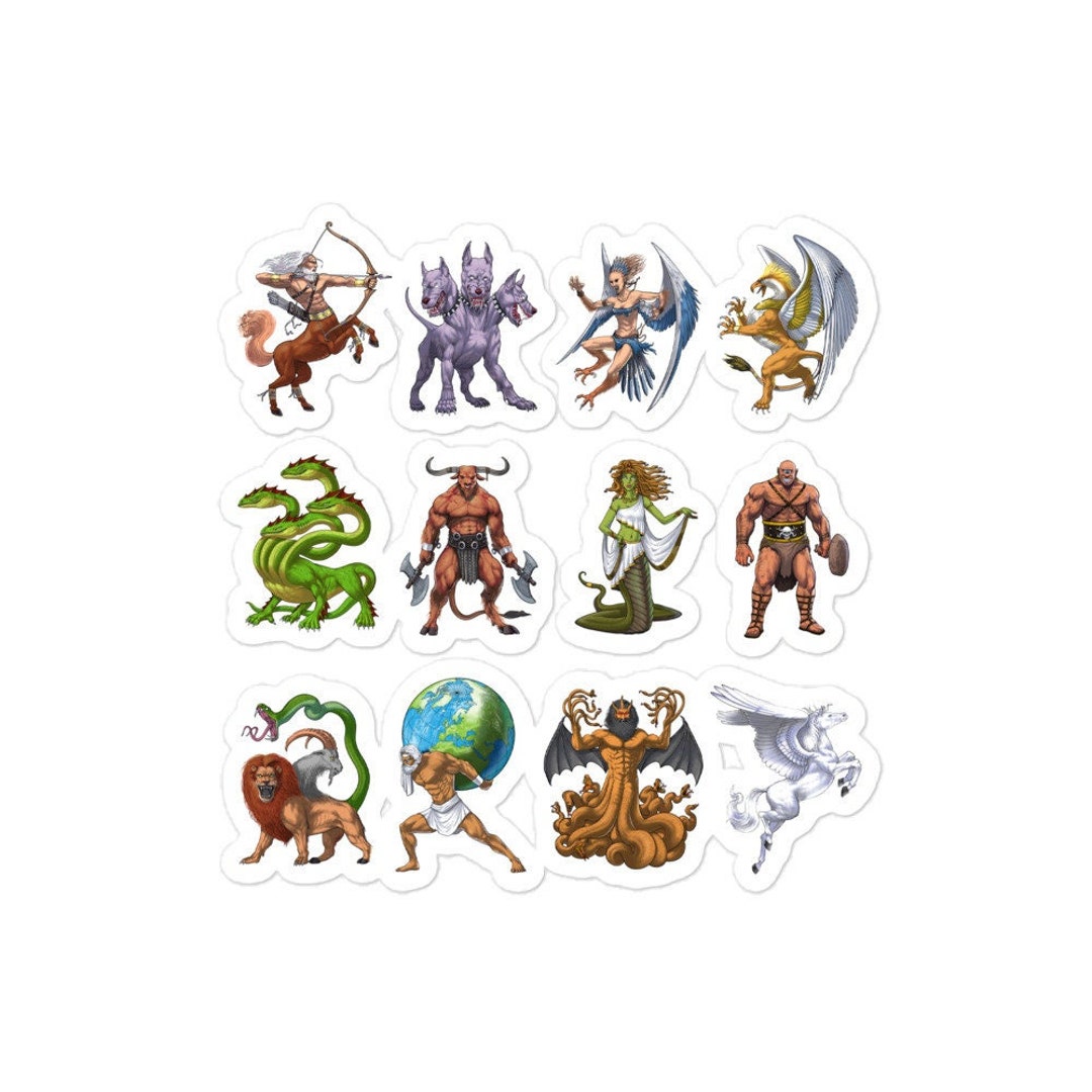 Greek Mythology Mythical Creatures Sticker - Ancient Greece Gods ...