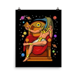 Thoth Egyptian God Poster Egyptian Mythology Wall Decor Ancient Egypt ...
