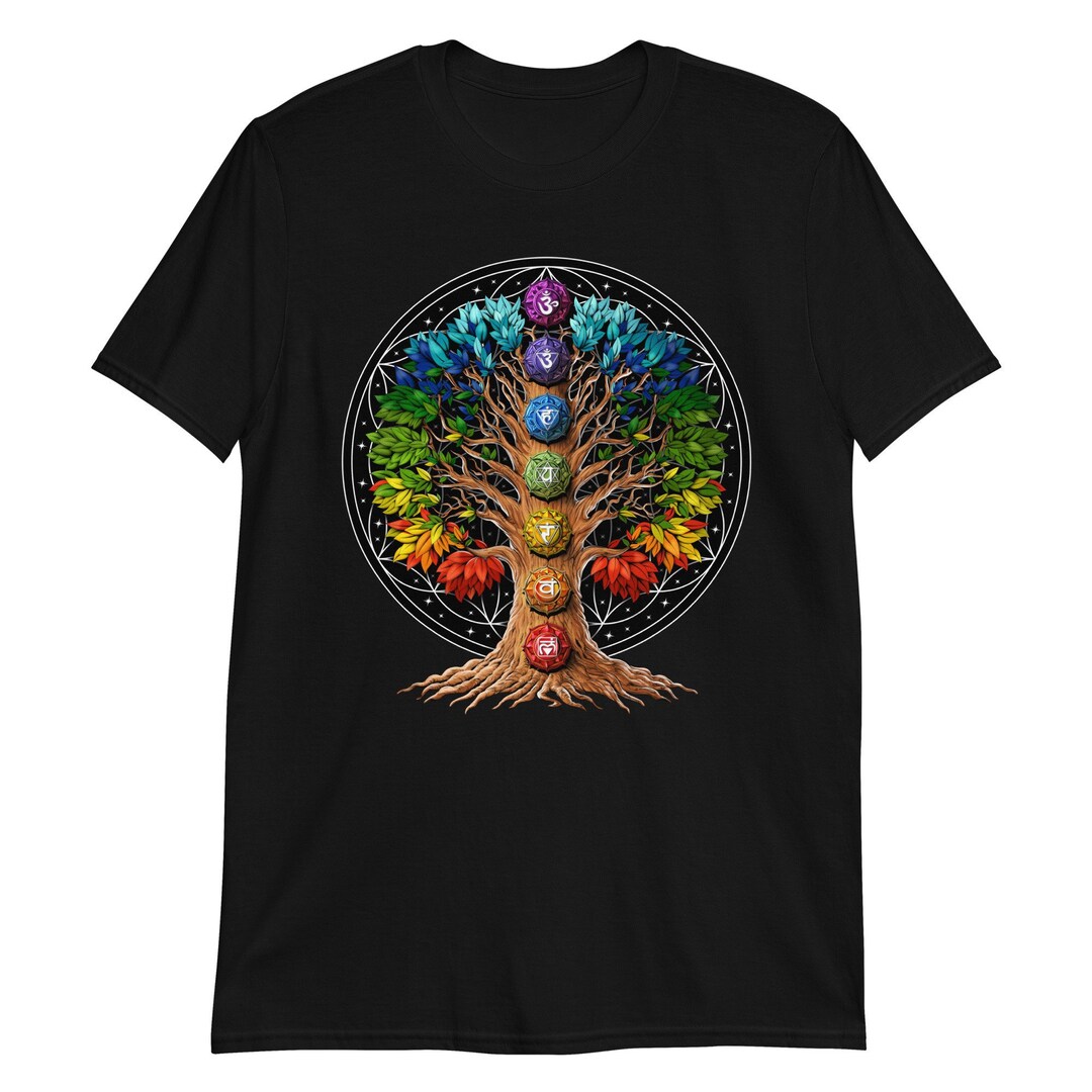 Tree of Life Chakra T-shirt: Zen Yoga Spiritual Meditation Tee - Etsy