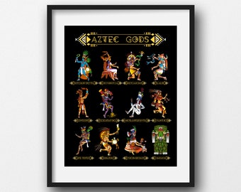 Mayan Gods Poster - Etsy