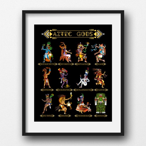 Aztec Mythology Gods Sticker Ancient Mayan Civilization - Etsy