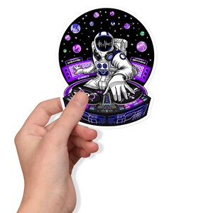 Space Astronaut DJ Sticker Trippy Psytrance Dubstep Decals - Etsy
