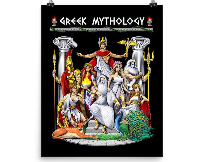 Greek Mythology Art Print Greek Mythology Poster Flight of Icarus ...