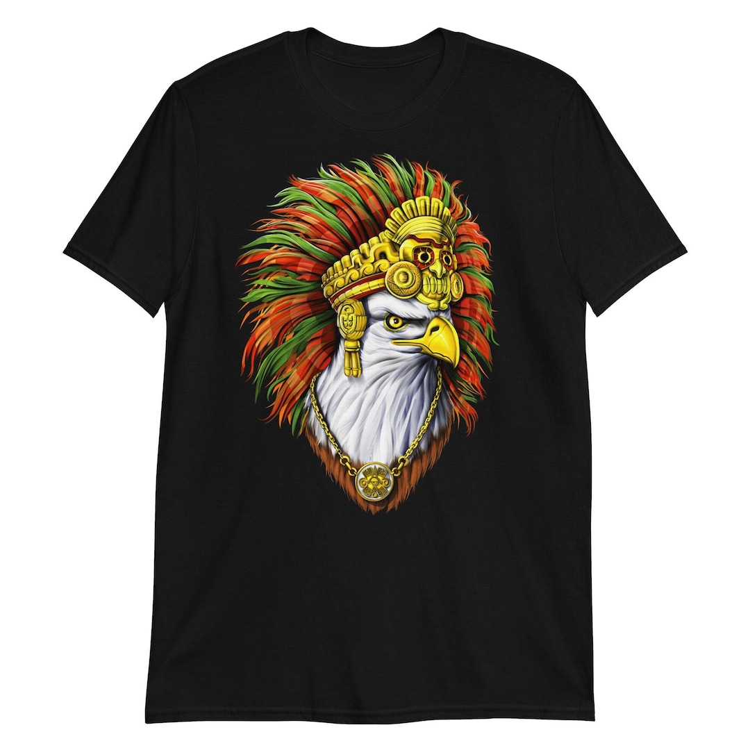 Eagle Aztec Warrior T-shirt, Aztec Mens Tee, Aztec Clothing, Aztec ...