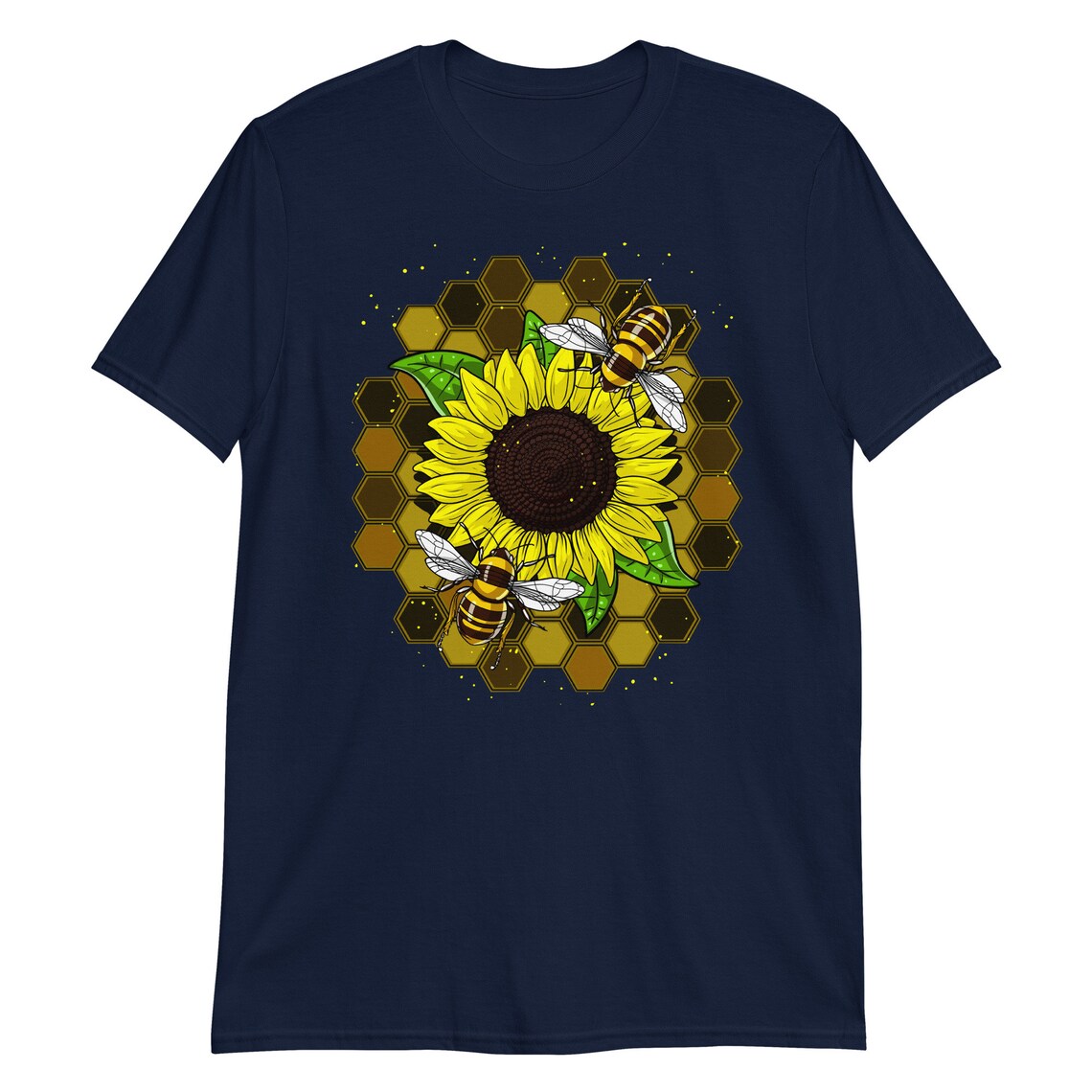 Sunflower Bee T-shirt, Beekeeping Tee, Apiarist Clothes, Floral Shirt ...