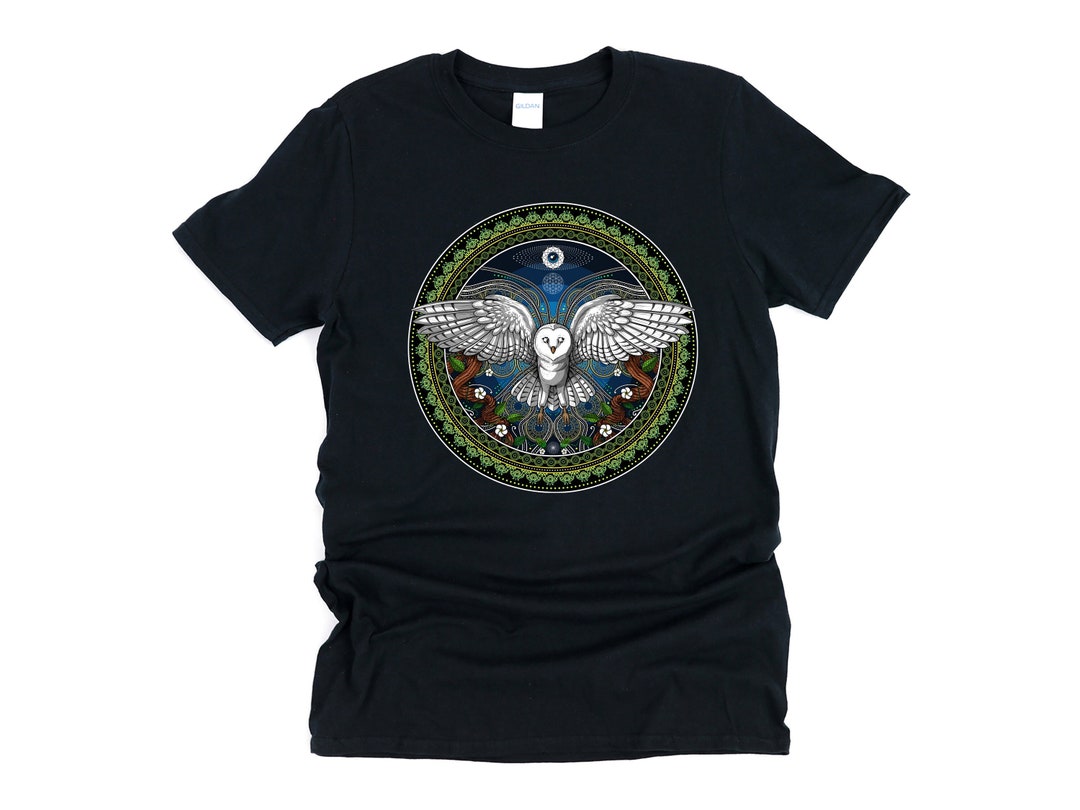 Psychedelic Owl Bird Shirt, Owl Bird Tee, Owl Bird Clothes, Owl Bird ...