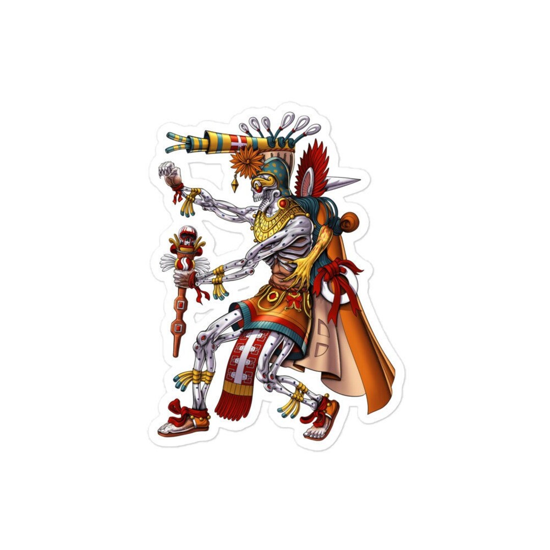 Aztec God Mictlantecuhtli Sticker, Aztec Mythology Decal, Aztec Gods ...