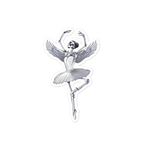Ballerina Skeleton Sticker Ballet Dancer Stickers Ballet - Etsy
