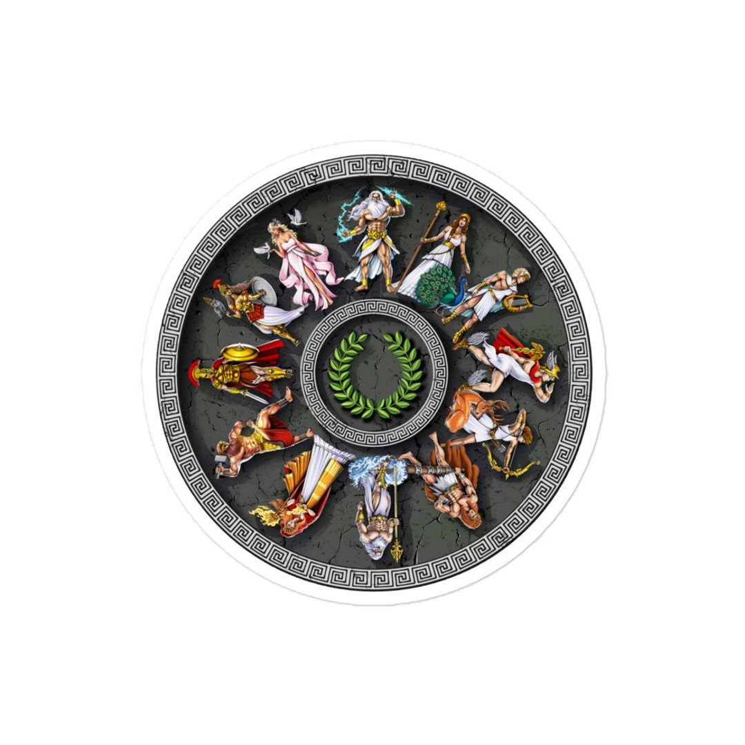 Greek Mythology Gods Sticker, Ancient Greece Decals, Greek Goddess ...