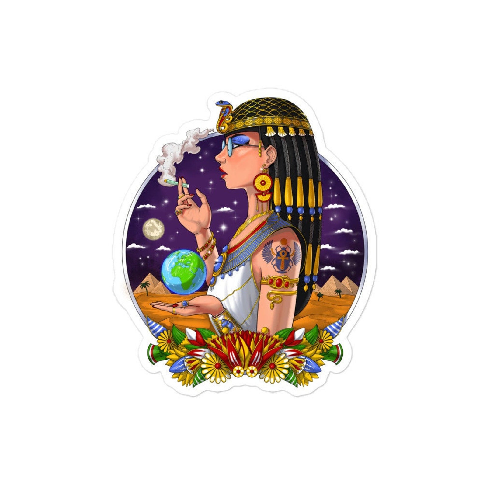 Egyptian Queen Cleopatra Sticker Ancient Egypt Mythology - Etsy