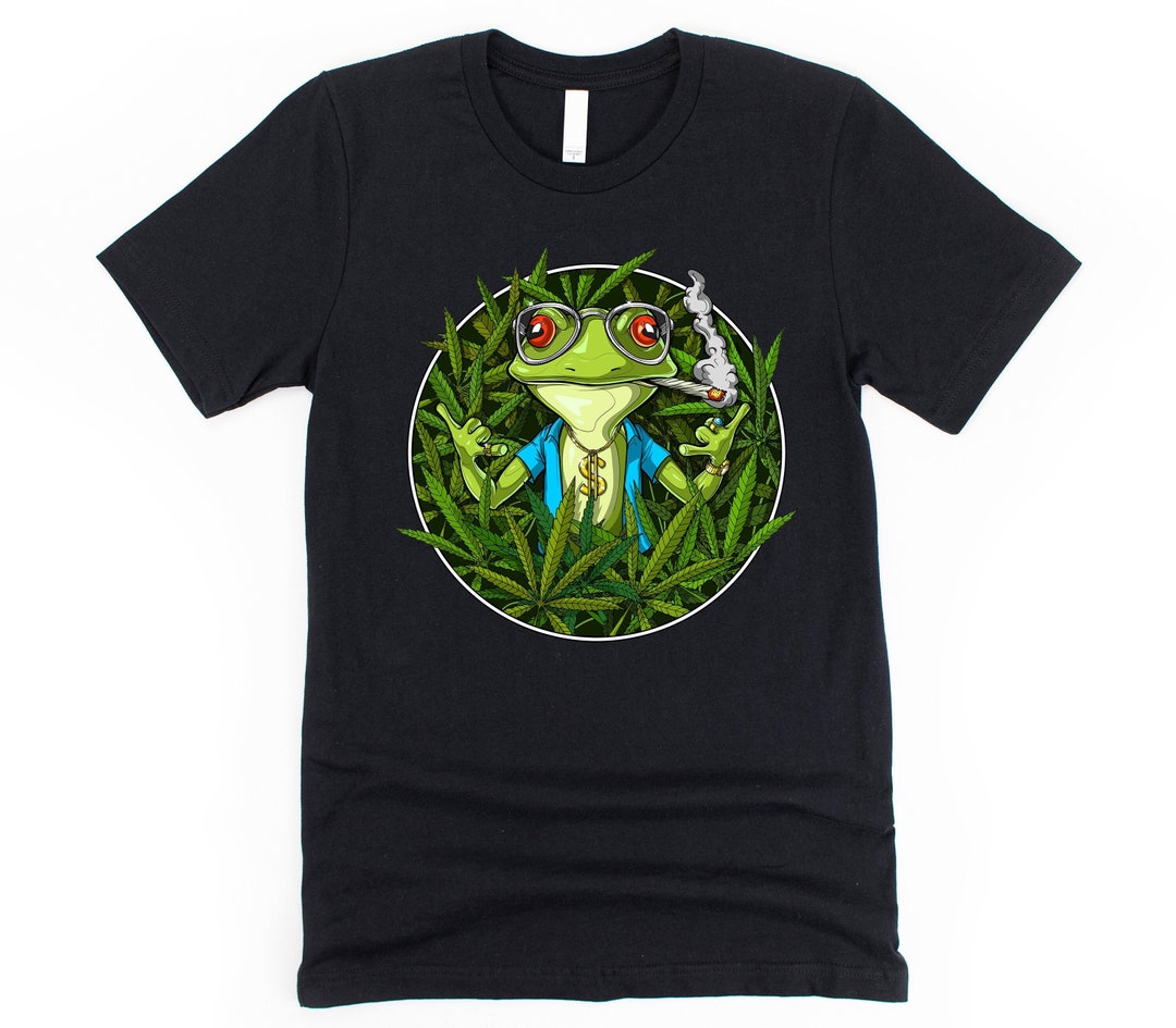 Stoner Shirt, Frog Smoking Weed T-shirt, Cannabis Shirt, Marijuana ...
