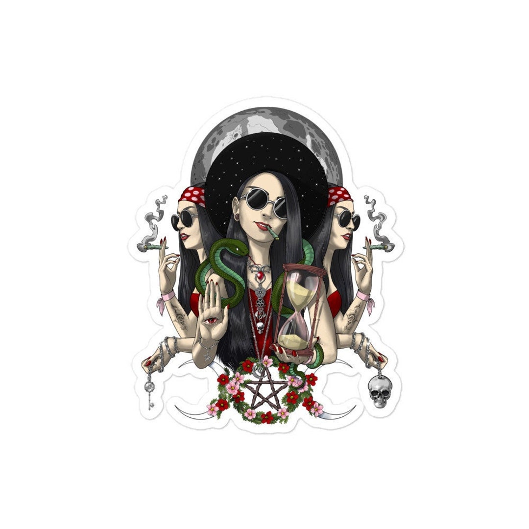 Hecate Moon Greek Goddess Sticker Gothic Pagan Stickers - Etsy
