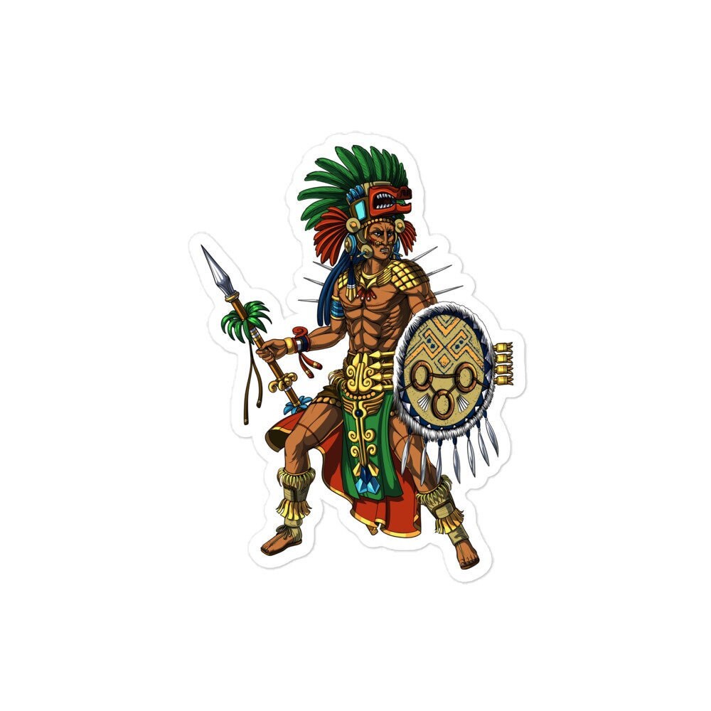 Aztec Warrior Sticker Aztec Mythology Gift Aztec Decals - Etsy